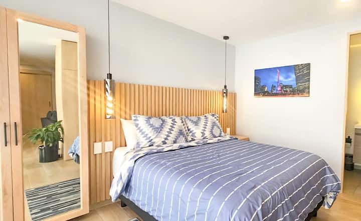 Elegante Y Cozy Loft En La Roma. Céntrico. - Benito Juarez