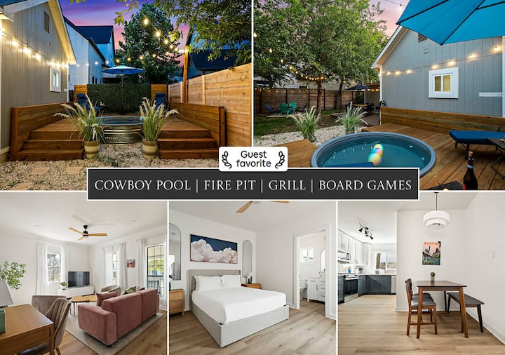 E Atx Bungalow | Cowboy Pool, Fire Pit And Grill - Windsor Hills - Austin
