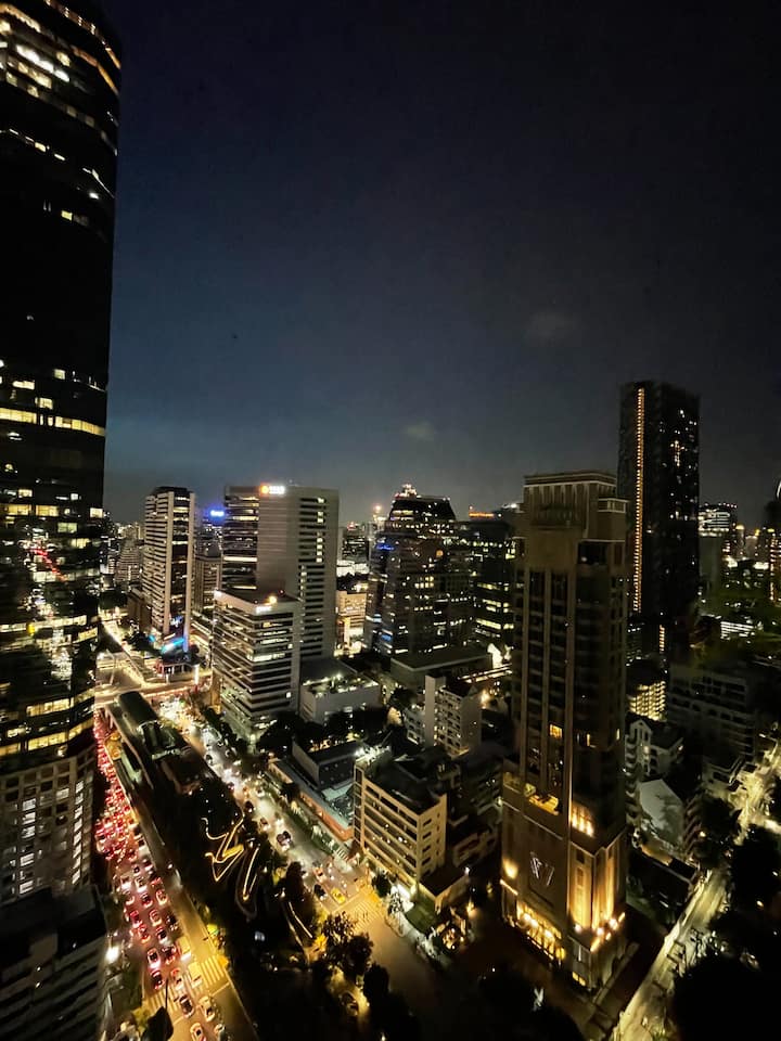 曼谷的心脏/2b2b/城市中心景观/bts/silom/icon Siam/bts/家庭房/可做饭/ - Khlong San