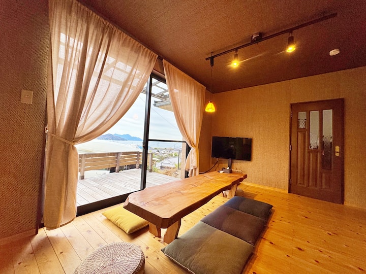 海の見える静かな貸切一軒家/家族•グループOk！,bbq,釣り,海水浴 - 岩国市