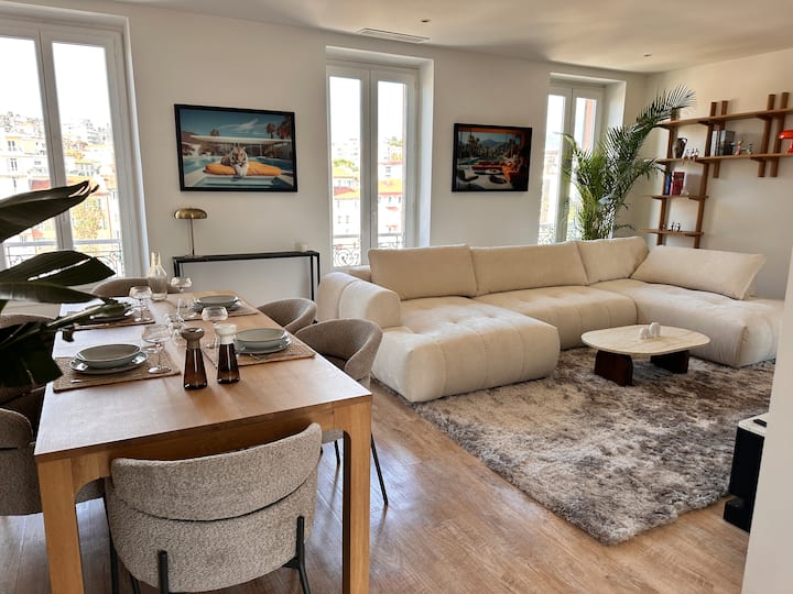 Spacieux 3p./centre Ville/proche Mer/wifi/ac - Plage de la Réserve - Nice