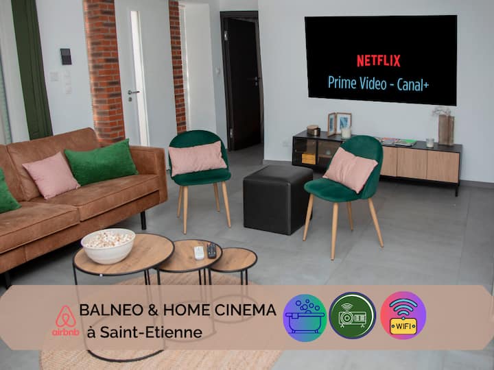 L’appart Cinéspa – Confort, Home Cinéma & Balnéo - Saint-Étienne