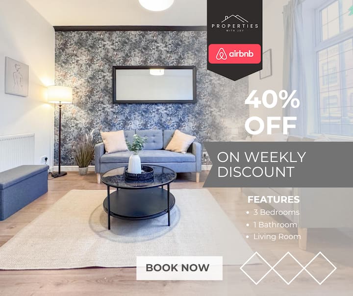 Book Weekly | Save Big | Wifi | Garden | Sleeps 7 - Oldham