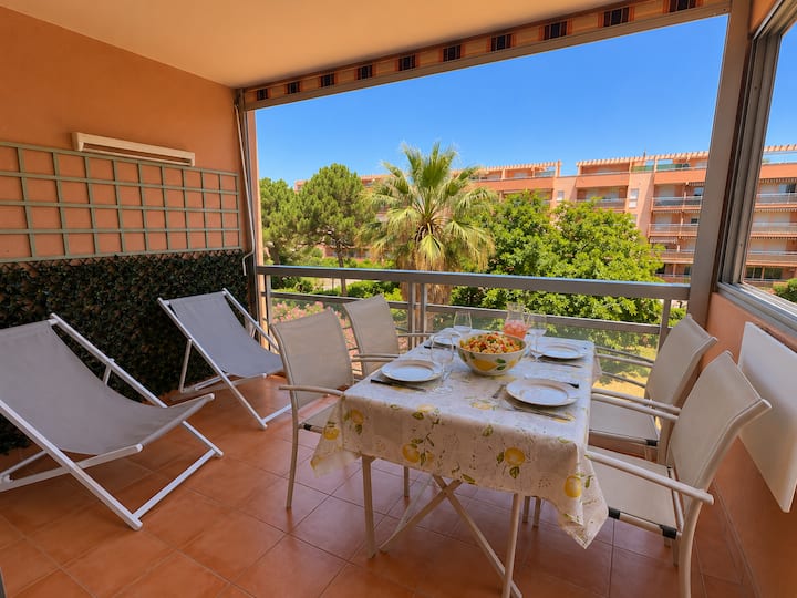 Studio 4 Pers. Plage, Piscine, Tennis, Parking - Île du Levant