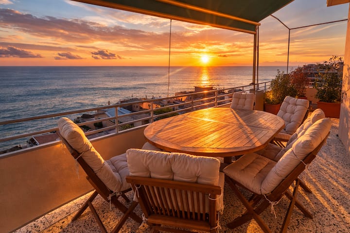 Nervi•attique•vue Mer•terrasse•3 Chambres•parking - Italy