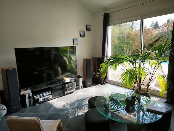 Villa Climatisée 13p  Piscine Privée - Sanguinet