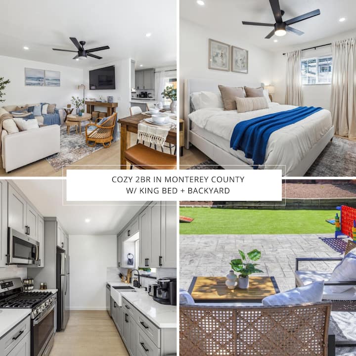 Modern Coastal Gateaway | Backyard, Fam Friendly - Monterey, CA