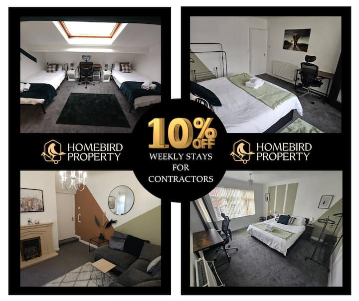 25%off Monthly Stays | 10 Guests | Free Parking - Leeds
