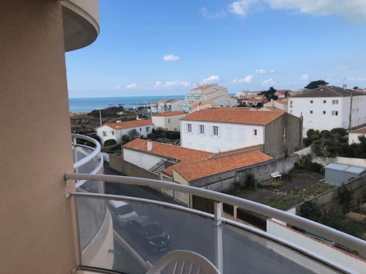 Studio Vue Mer Avec Ascenseur Et Parking Privé - Vendée