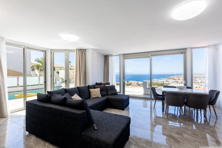 Ocean View Heated Pool Villa - Costa Adeje