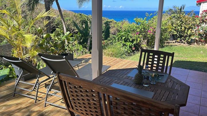 Indigo - Bungalow Avec Vue Et Accès Mer - Guadalupe