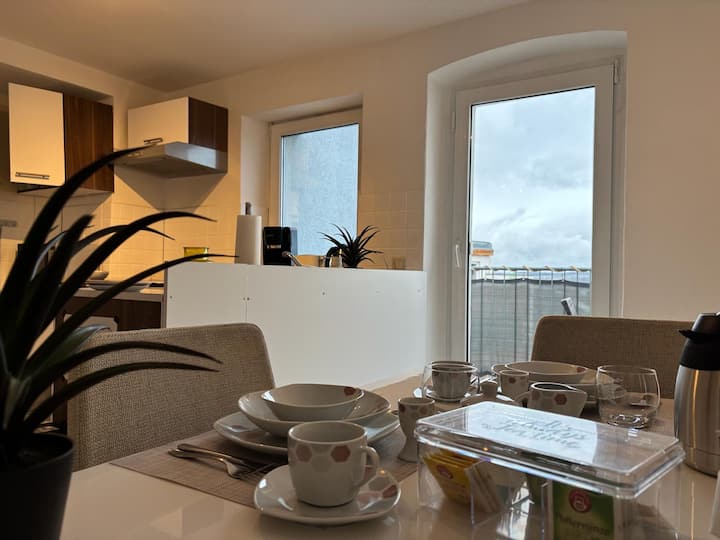 Helles Ostviertel Maisonette Flat, Balkon All-in5g - Gera