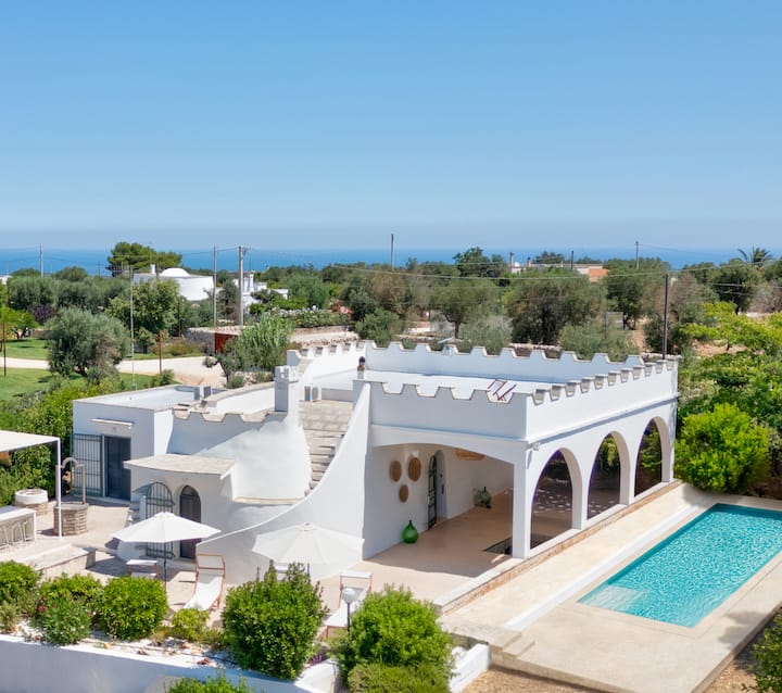 Trullo Savi - Sarazenen Trullo Meerblick Und Pool - Apulia