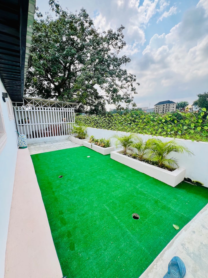Modern Scandinavian 1-bed |Mini Golf Area In Opebi - Lagos