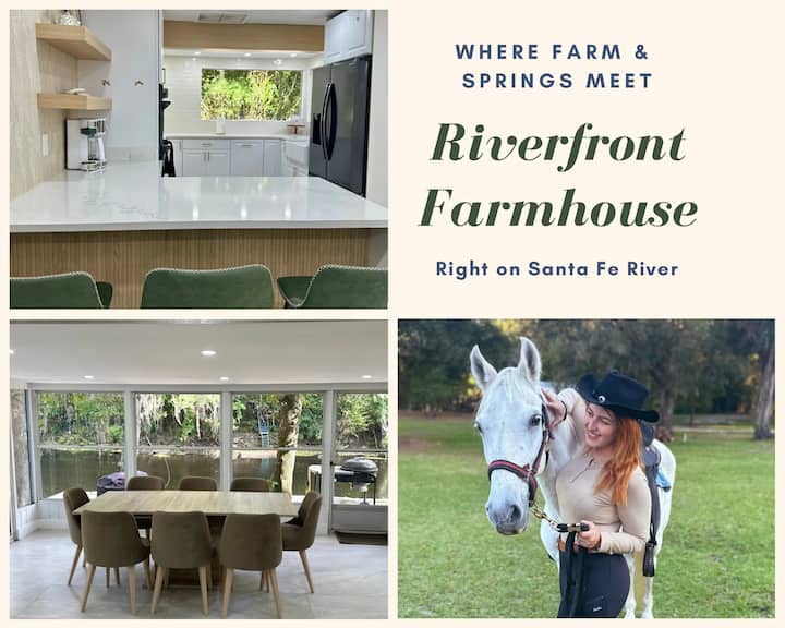 Riverfront Farmhouse - Access To The Springs! - Gilchrist Blue Springs State Park, High Springs