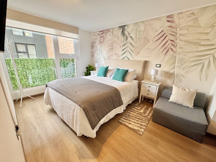 Acogedor Y Equipado ÑUñoa: Ac, Metro Y Parking - Santiago