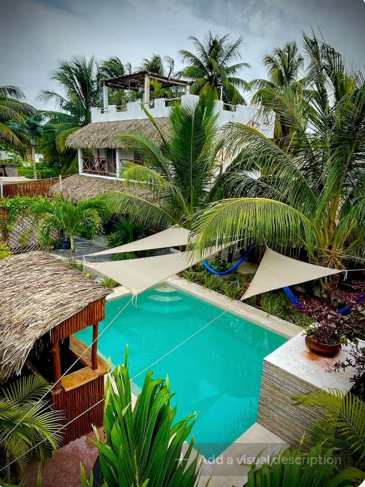 Casa Om Oasis. 2 Bedroom Apartment With Pool. - El Cuyo