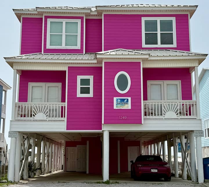 Beach Home On Beach Sunglade, East, 5brm/3bth Pool - Gulf Shores, AL