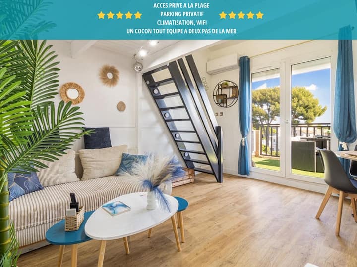 ÉVasion Marine - Vue Mer & Accès Direct à La Plage - La Seyne-sur-Mer