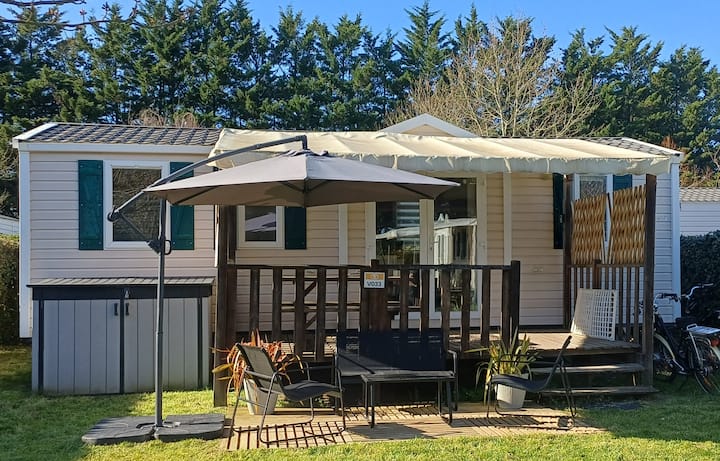 Mobile Home Climatisé- Piscine - Etang - Trogues