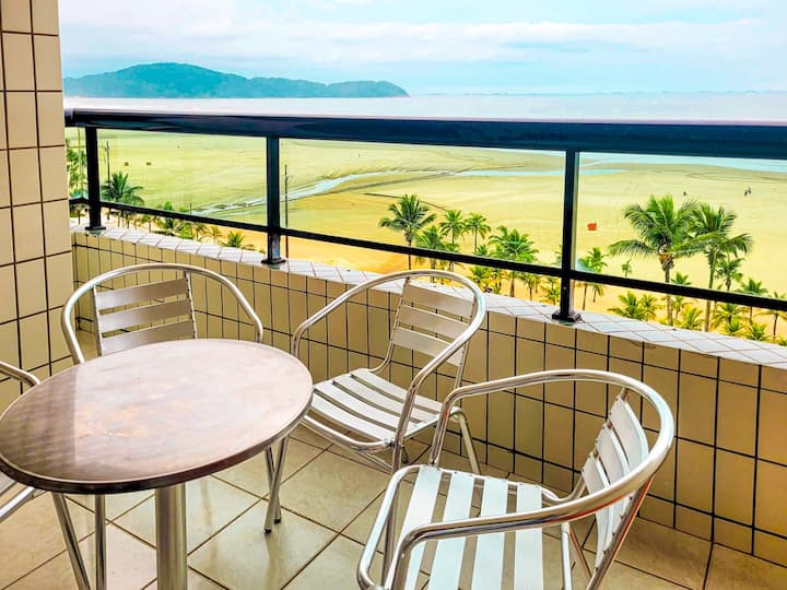 Tm712 Pé Na Areia + Varanda Vista Mar + 1 Vaga - Praia Grande