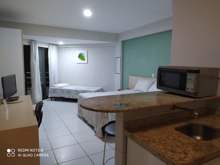 Flat 405 Aconchegante Com Vista Mar Em Ponta Negra - Natal