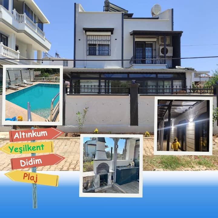 Yeşilkent  Plaja 300 Metre Havuzlu Kiralık Villa - Altınkum