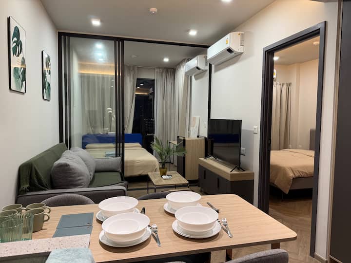 朱拉大学附近Samyan地铁站700米近是隆酒吧街小两房月租crypto特惠 - Bangkok