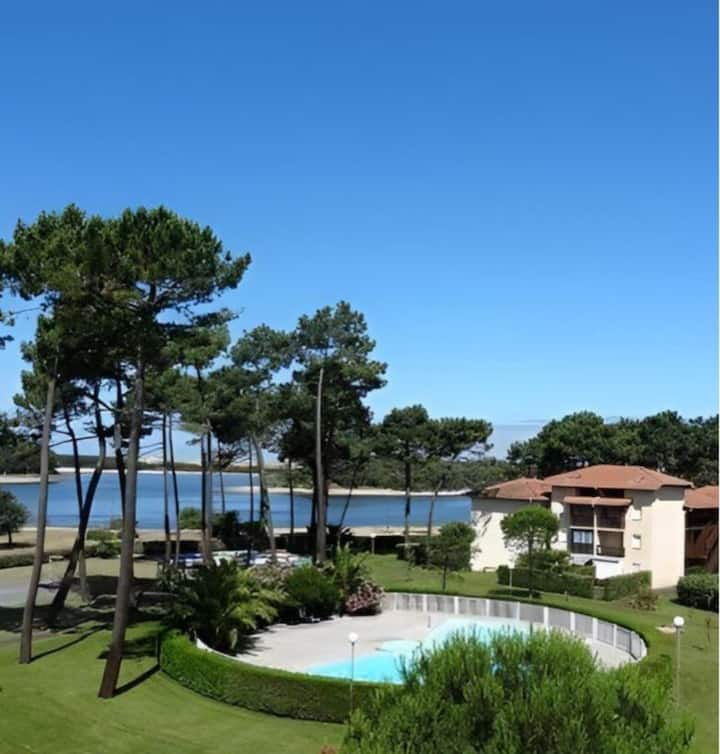 T2 Rdc Avec Jardin Et Piscine Au Bord Du Lac Marin - Soustons