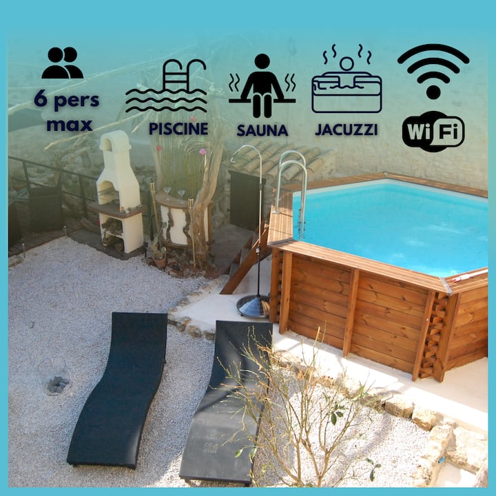 La Maison Du Paradis By Gc - Jacuzzi-sauna-piscine - Roquebrun