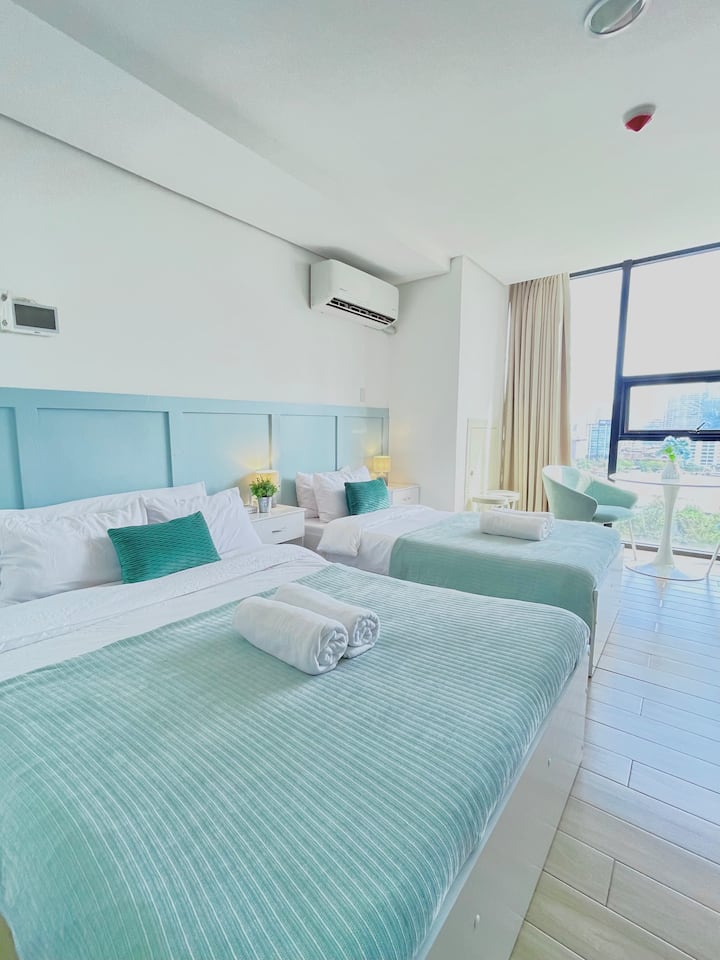 Scandinavian 2 Beds Fastwi-fi Gym & Pool In Itpark - Cebu City