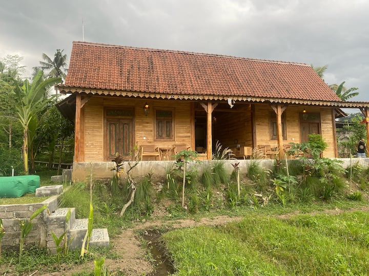 Rumah Kayu Di Tengah Sawah - Sidemen
