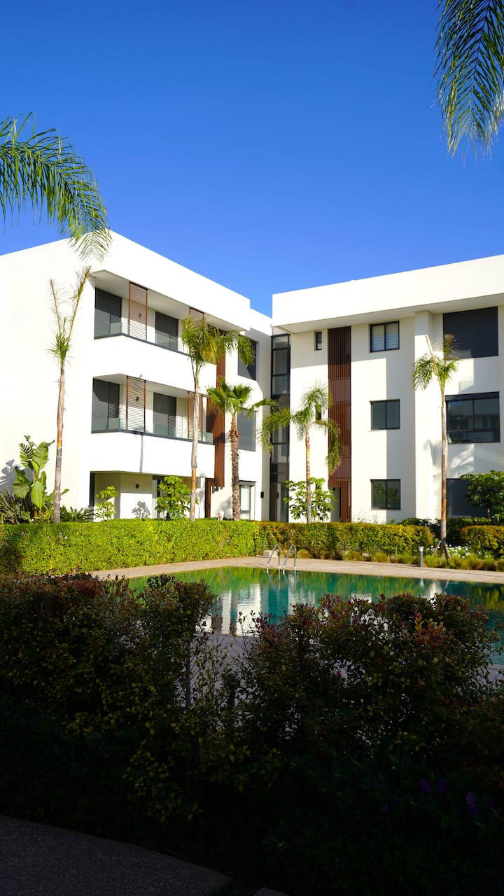 Luxury Sea View 3br Flat | Terrace & Pool 2m Beach - Casablanca