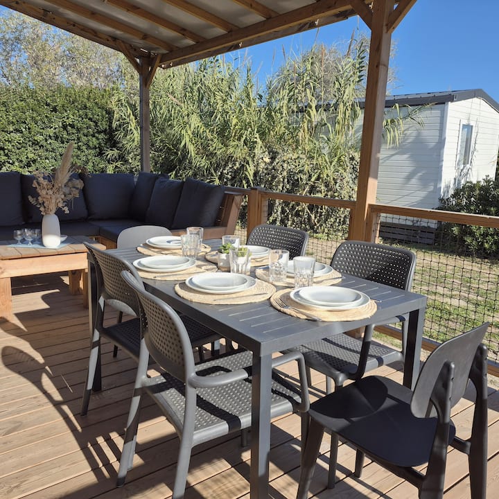 L’ Eden Mobilhome Plage à 150m Piscines Camping 5* - Torreilles