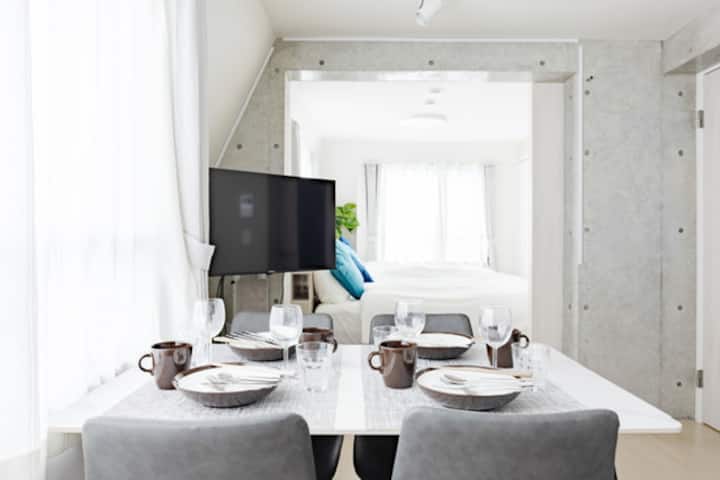 渋谷・新宿・原宿アクセス抜群！/駅徒歩3分/36㎡/ダブルベッド2台/静かな住居/コンビニ2分/4f - Harajuku