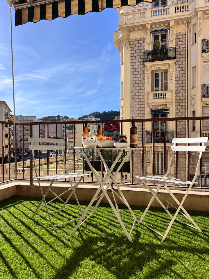 Charme Niçois 15min Mer, 3 Chambres, Clim Terrasse - Nice
