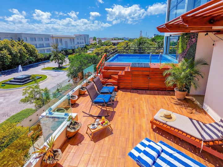 Amorous Retreat | 500m Beach | Pool Patio Gym Wifi - Playa del Carmen