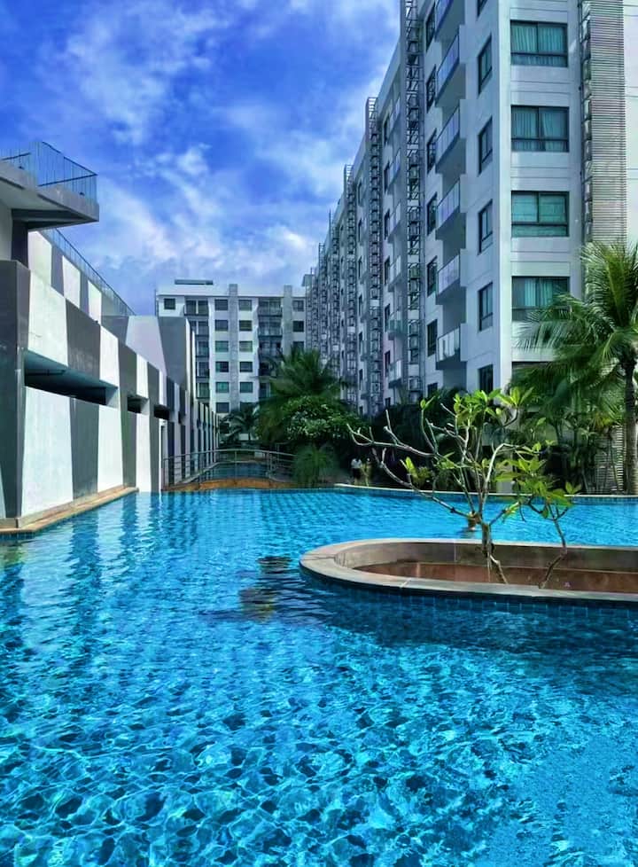 芭提雅网红公寓阿卡迪亚泳池景观高速网络步行街中天海滩直达711便利店,无敌景观,日落餐厅h11 - Pattaya City