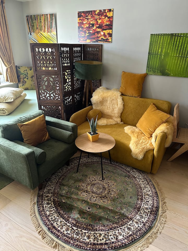 Stylish Central Free Parking Studio With Balcony - Ålesunds