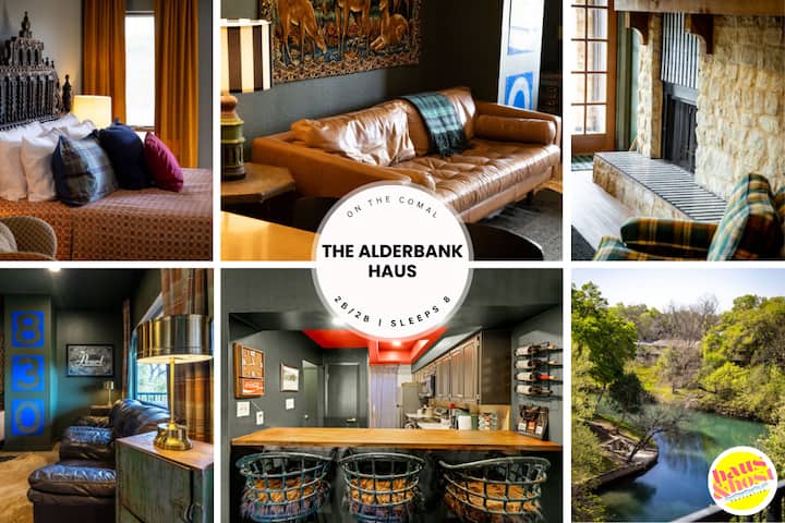 The Alderbank Haus | Comal Riverfront | Sleeps 8 - New Braunfels, TX
