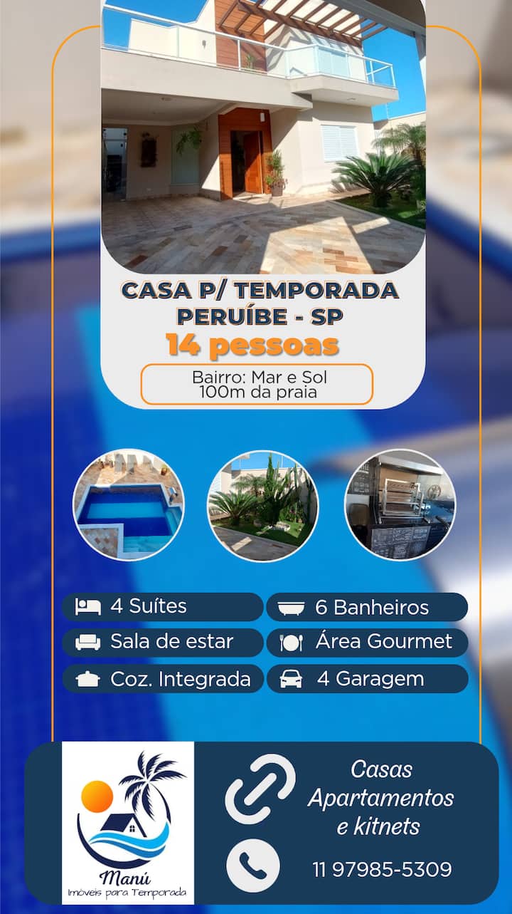 Sobrado Moderno C/ Piscina A 100m Do Mar - Peruíbe - Peruíbe