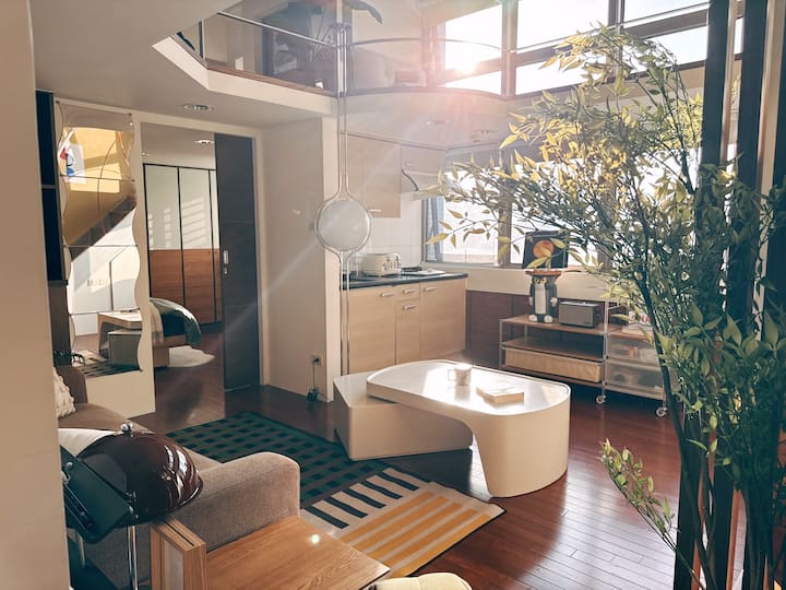 Cozy Loft | 三房｜健身房 |台北101 ｜夜市｜Mrt | 僅30天以上月租 | 年租 - Taipei