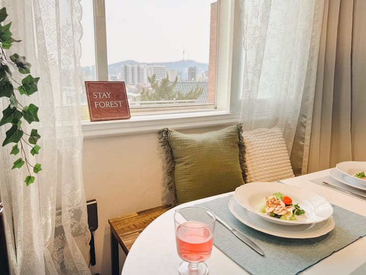 남산타워뷰,아늑하고 감성적인 공간 낙산공원 경복궁 북촌한옥마을 혜화역 도보5분 명동 성수 - Seoul