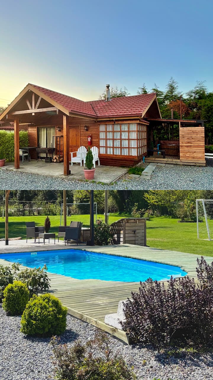 Cabaña 2 Con Piscina Y Tinaja - Villarrica