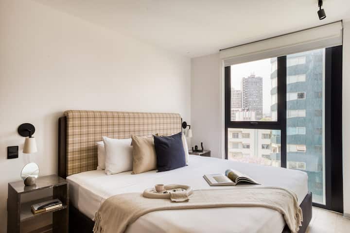 Trendy Escape | Rooftop+gym+game Room+b/center - Mexico City