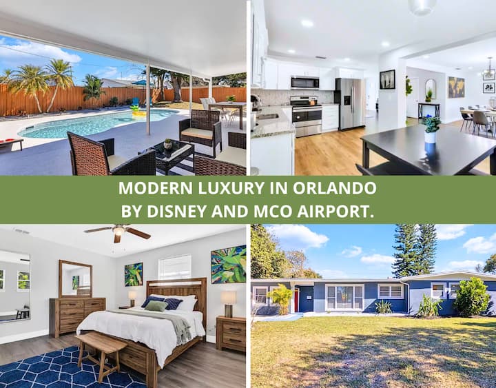 Modern Luxury By Disney & Airport | Pool & Patio - Orlando, FL