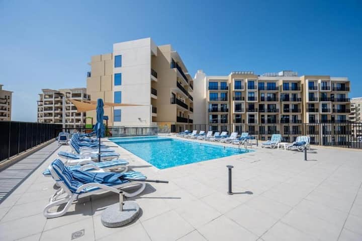 Private Beach 1br~yacht Club~workspace~pool~gym - Émirats arabes unis