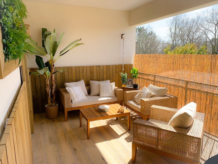 « La Terrasse Enchantée : Romance Et Jacuzzi » - Belin-Béliet