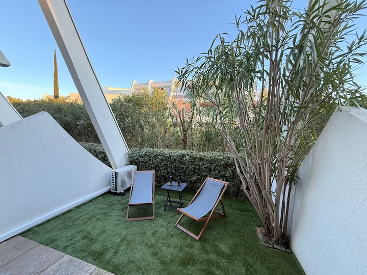 Studio - Parking - Jardin - Piscine - Clim - La Grande-Motte