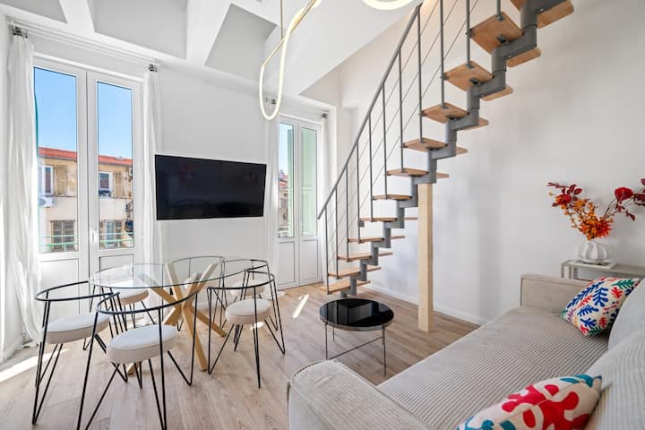 Nice Port Duplex, 3 Bedrooms, Balcony And Ac - Nizza